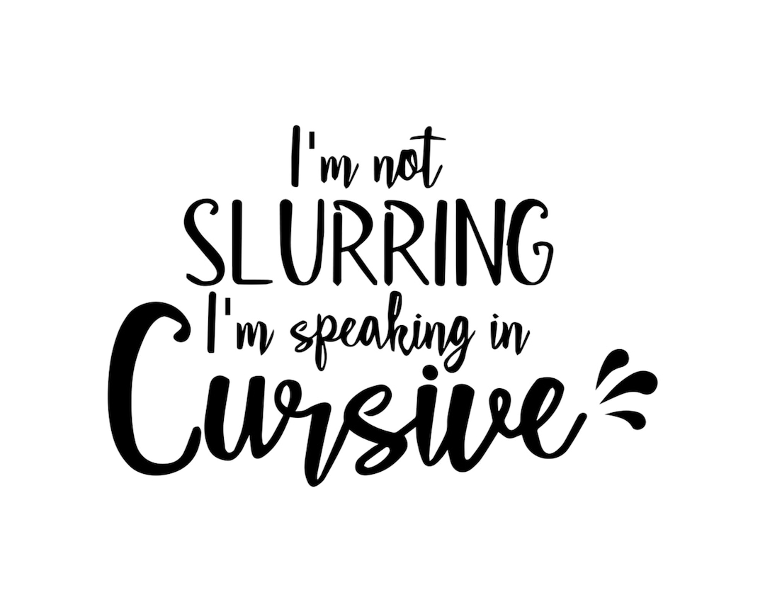 Can Cooler Graphics - Speaking in Cursive - SVG, PNG Files for Cricut ...