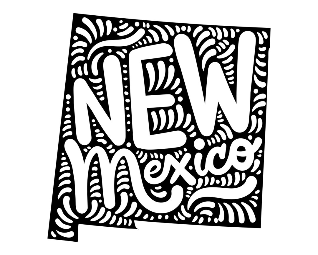 Can Cooler Graphics - New Mexico Text - SVG, PNG Files for Cricut, HTV ...