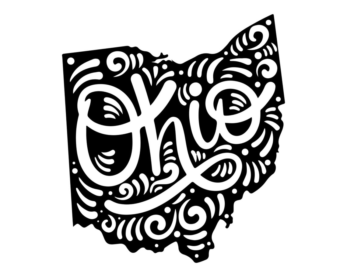 Can Cooler Graphics Ohio Text SVG PNG Files for Cricut - Etsy