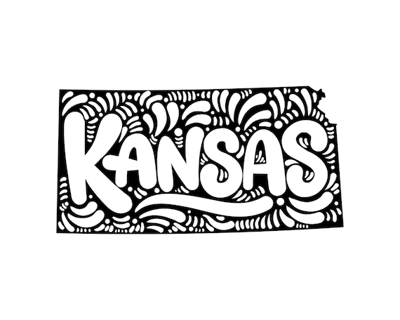 Can Cooler Graphics Kansas Text SVG PNG Files for Cricut | Etsy