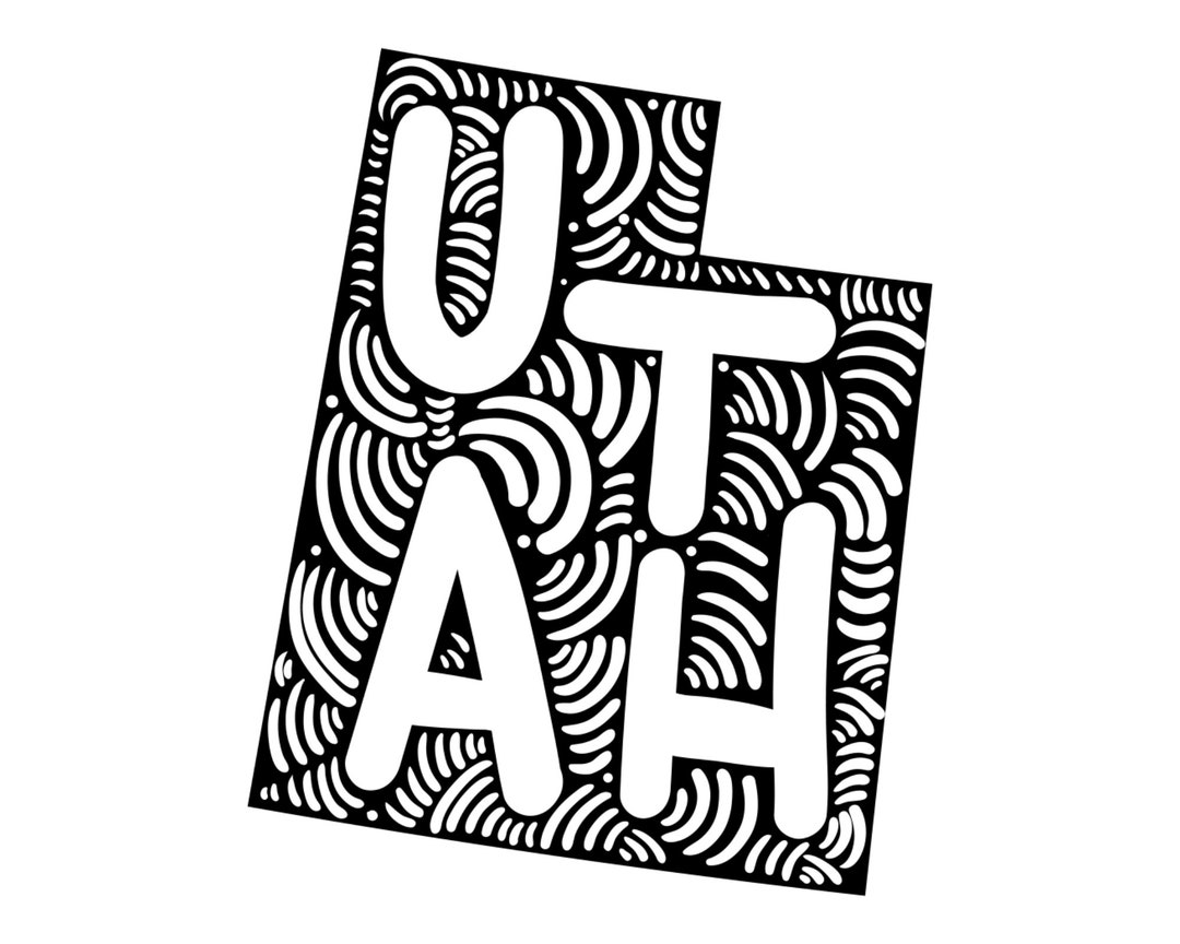 Can Cooler Graphics - Utah Text - SVG, PNG Files for Cricut, HTV ...