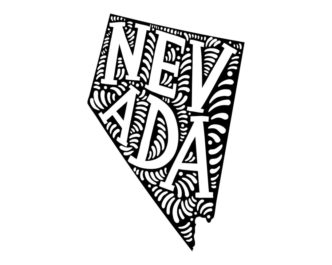 Can Cooler Graphics - Nevada Text - SVG, PNG Files for Cricut, HTV ...