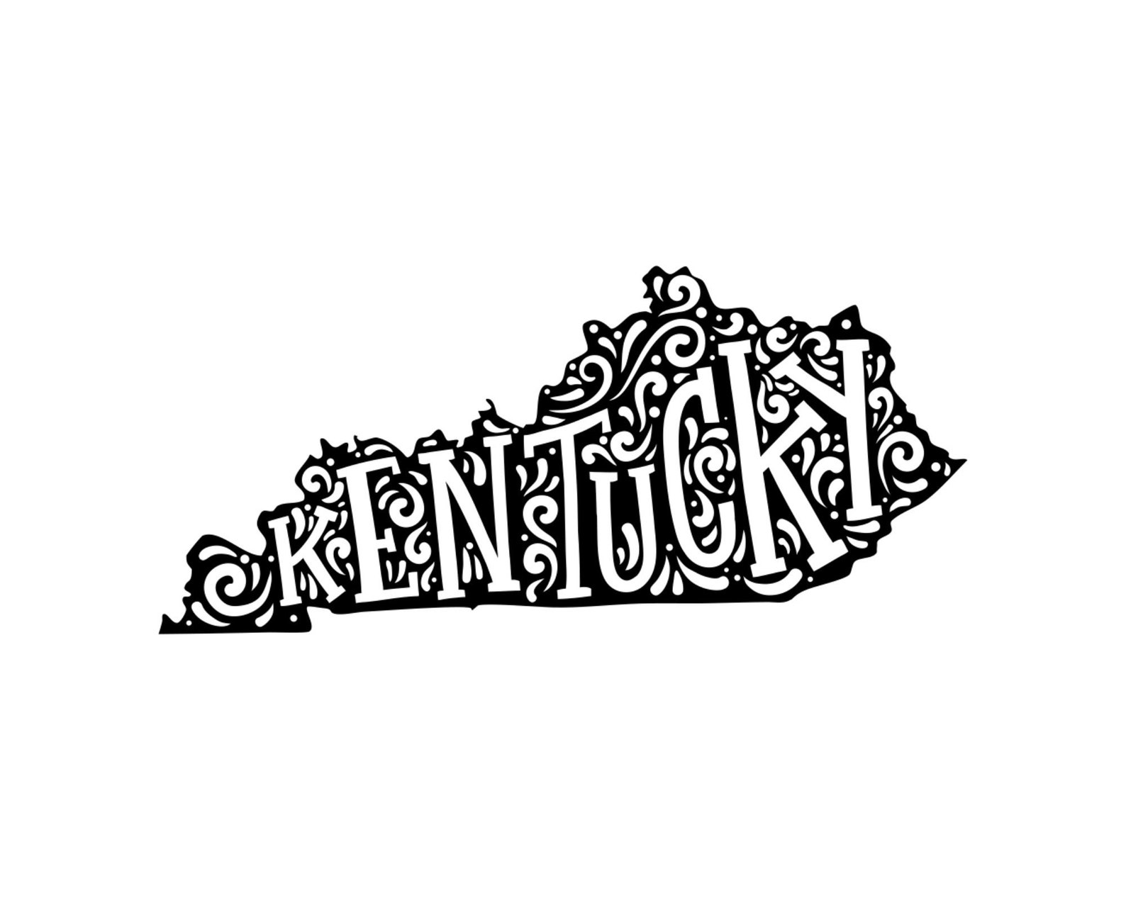 Can Cooler Graphics Kentucky Text SVG PNG Files for | Etsy