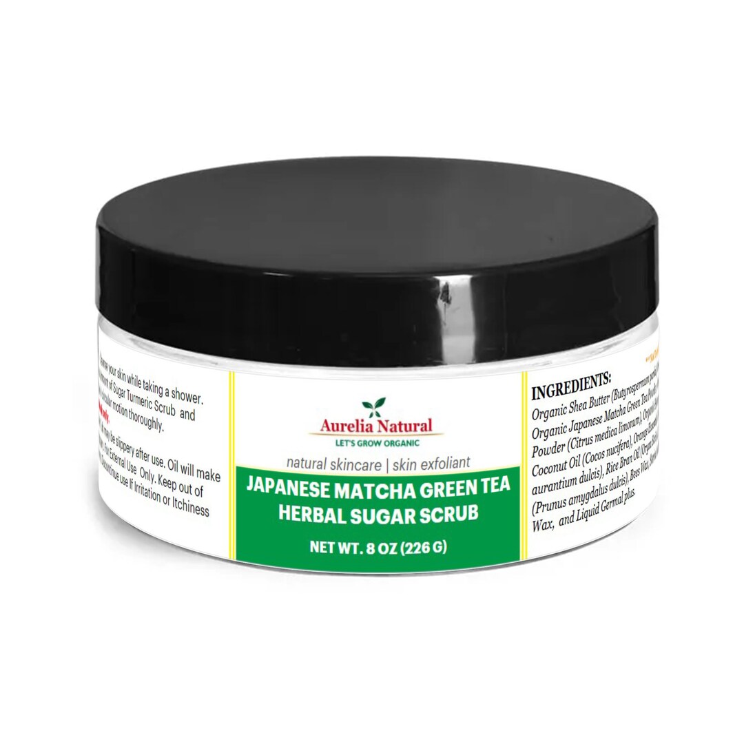 JAPANESE MATCHA GREEN Tea Sugar Scrub | Exfoliating Face Body & Scrub ...