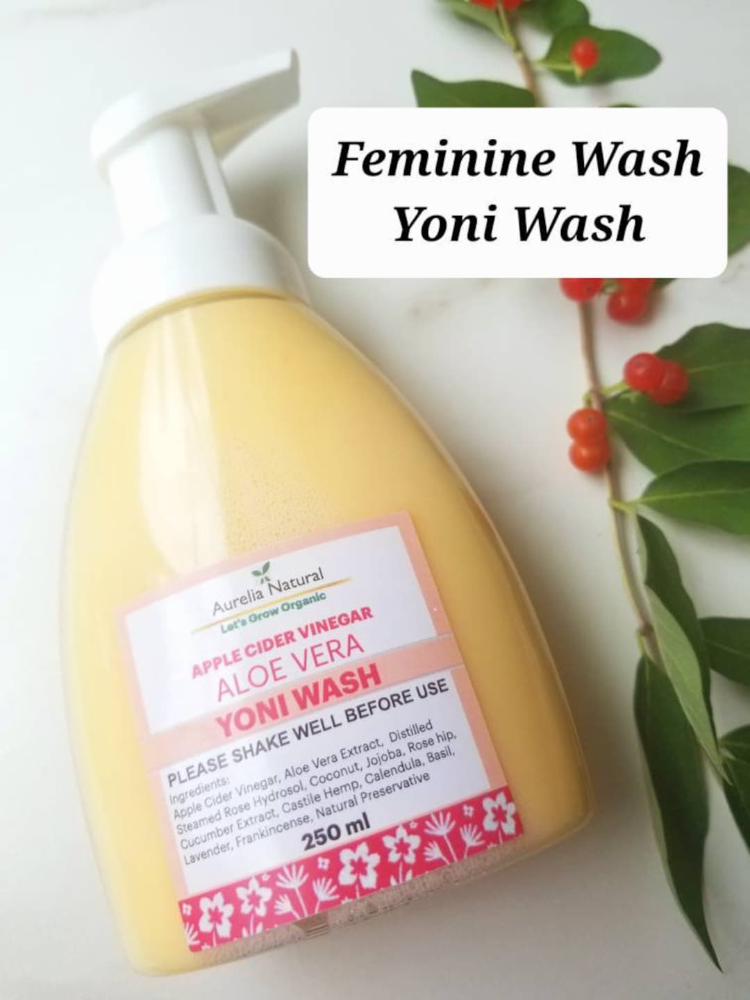 Gentle Foaming Yoni Wash: ACV & Aloe Vera, Ph Balanced - Etsy