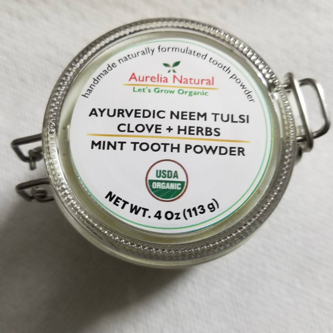 Ayurvedic Neem Holy Basil Mint Tooth Powder | Zero Waste | Hint of ...