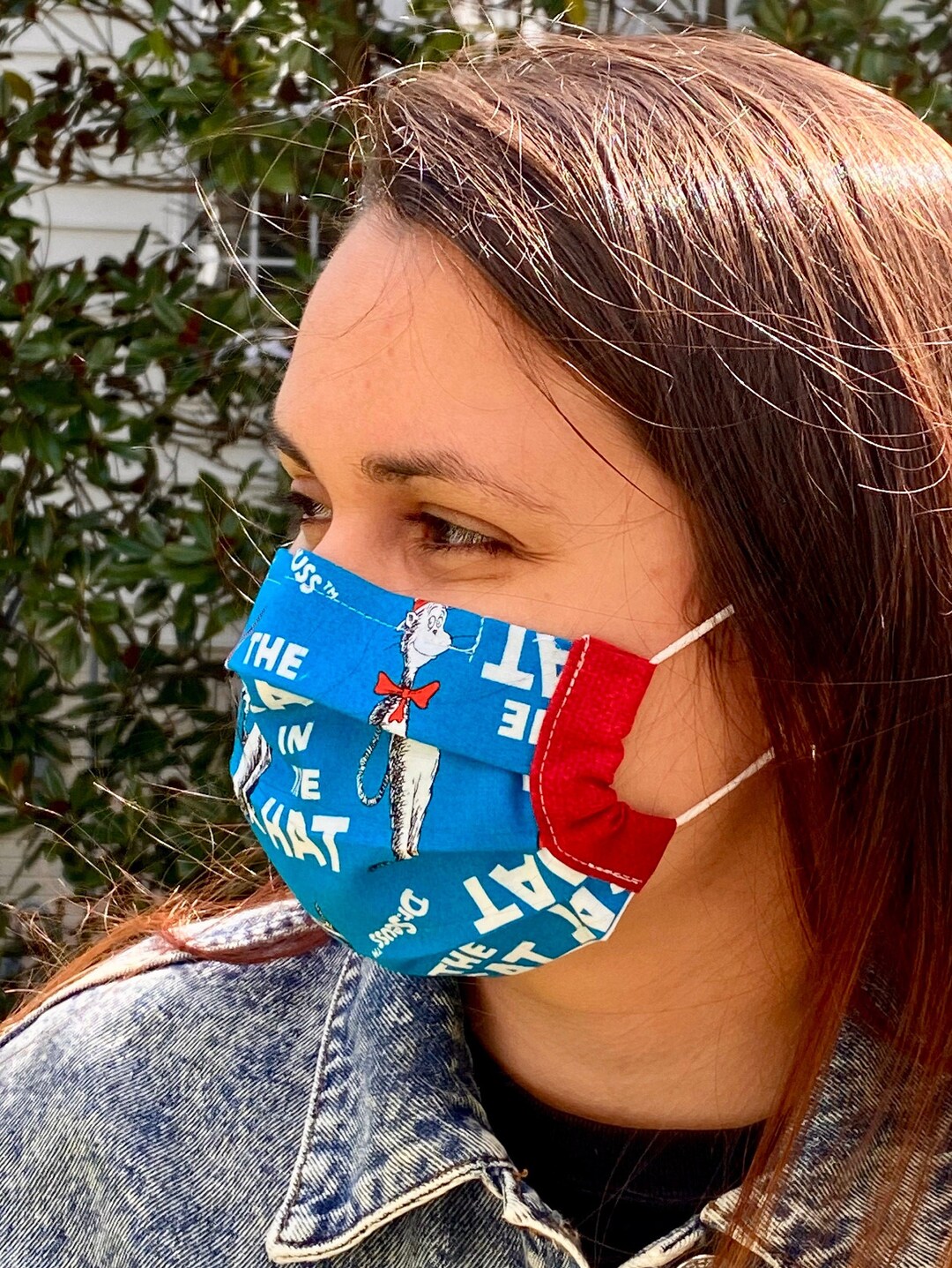 Cat in the Hat Face Mask - Etsy