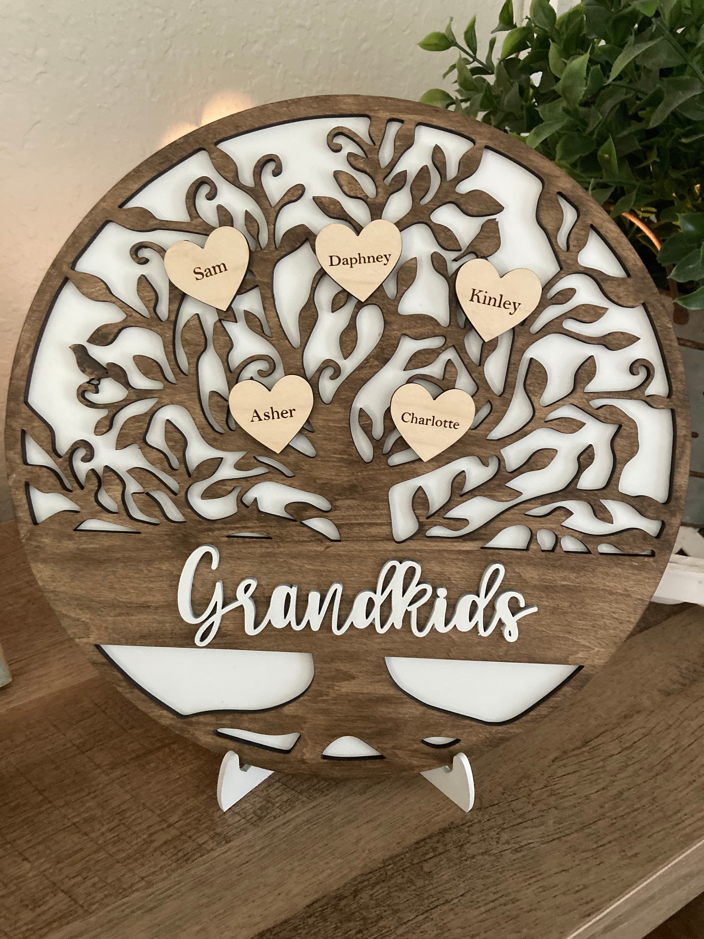 Family Tree Grandchildren Gift Mothers Day Grandkids Family | Etsy