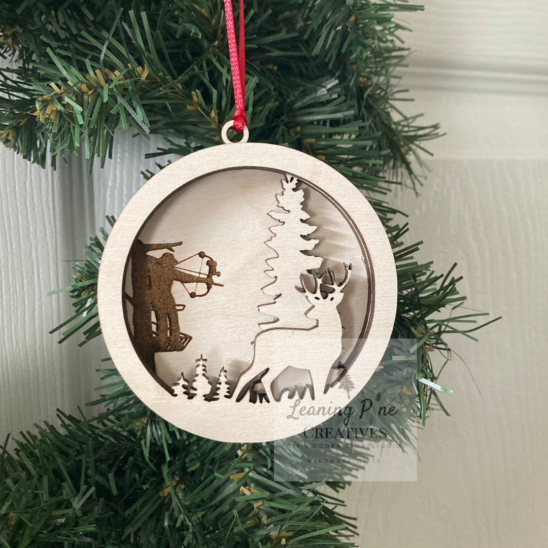 Male Bow Hunting Ornament I Personalized Hunters Ornament I Christmas ...