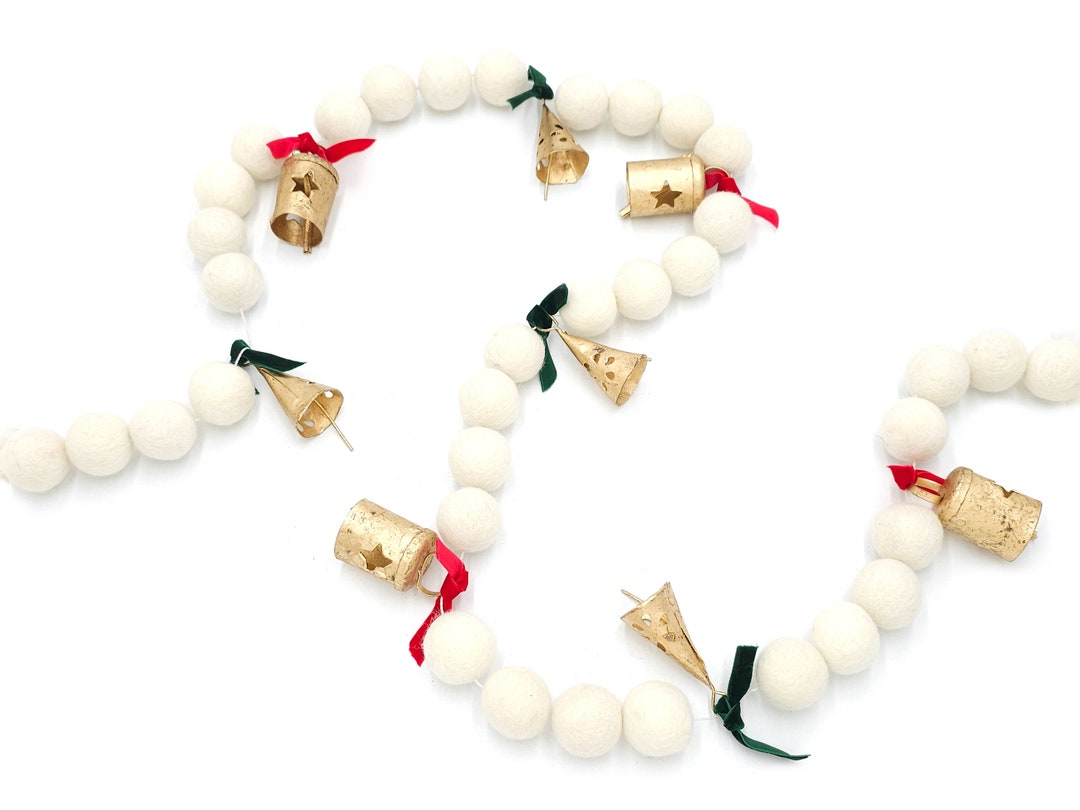 Rustic Bell Garland, Jingle Bell Garland, Vintage Bell Garland ...
