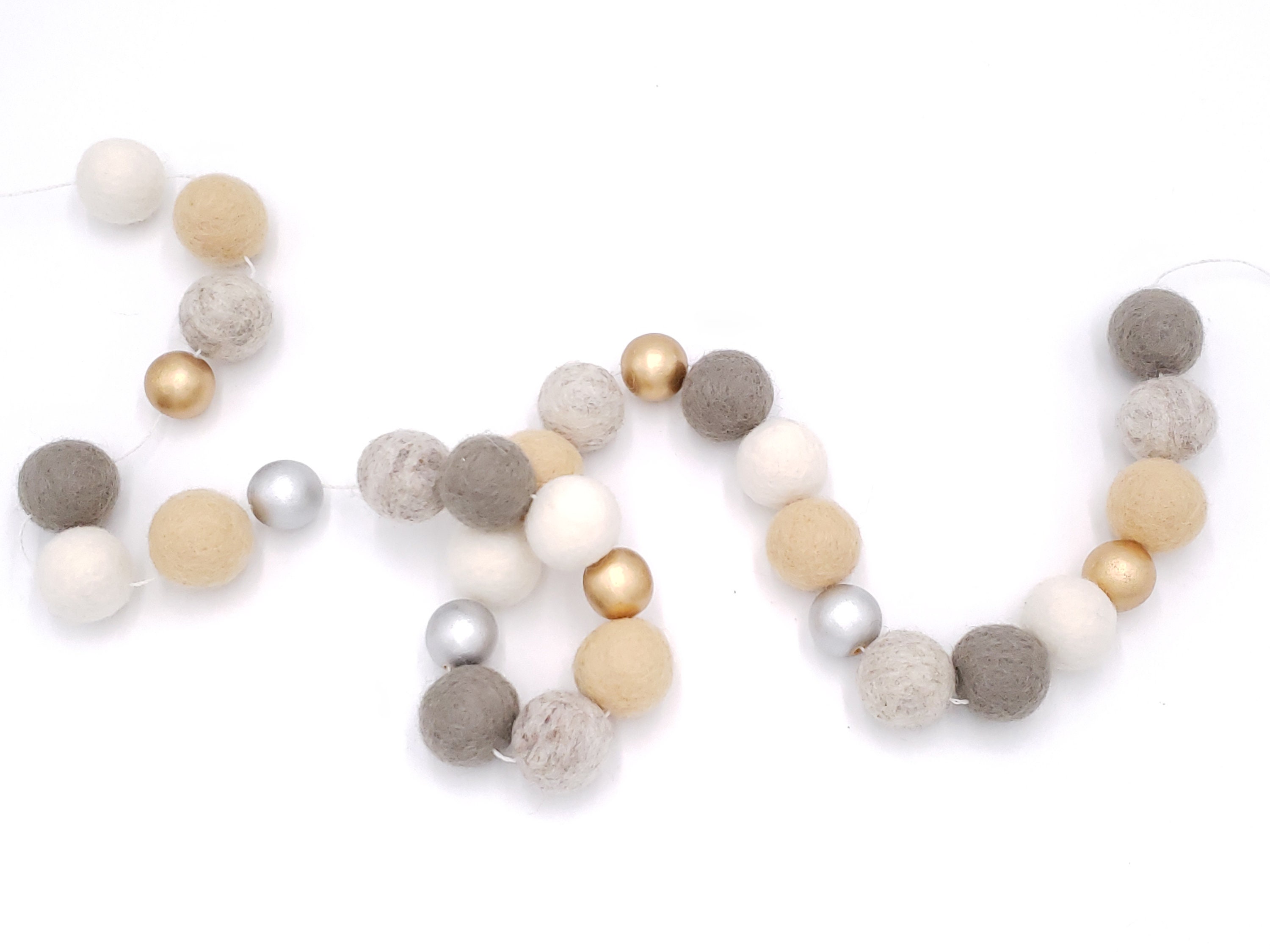 Neutral Christmas Garland Farmhouse Christmas Decor | Etsy