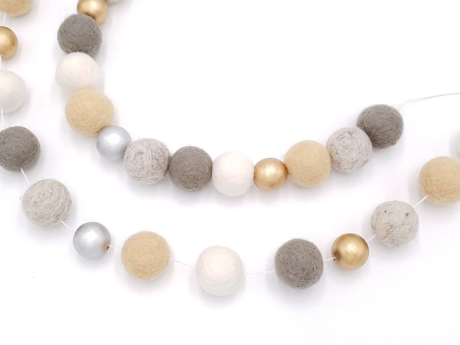 Neutral Christmas Garland Farmhouse Christmas Decor - Etsy