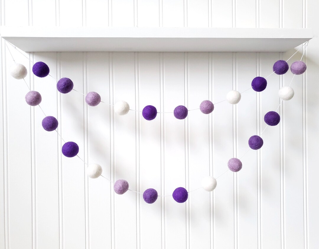 Purple Nursery Decor, Purple Garland, Girls Room Decor, Purple Ombre ...