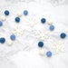 Snowflake Garland, Blue and White, Winter Garland, Felt Ball Garland ...