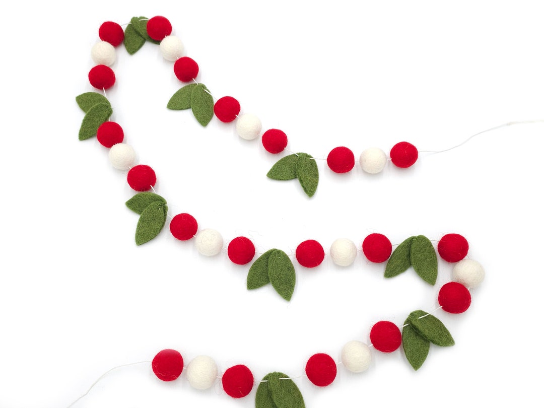 Red Berry Garland, Holly Berry Garland, Christmas Garland, Christmas ...