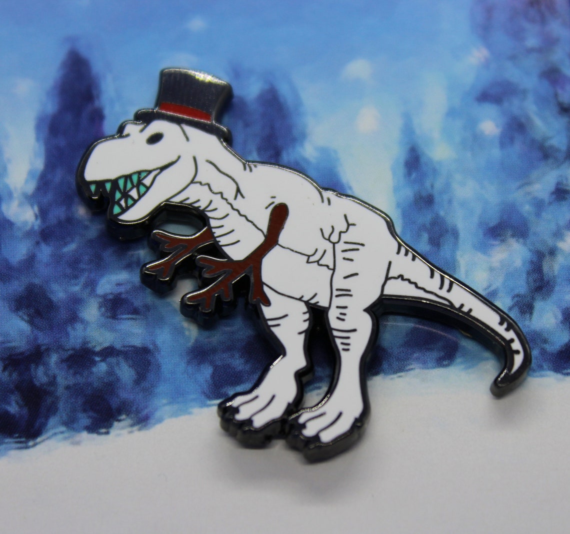 T-rex Snowman Enamel Pin - Etsy Canada