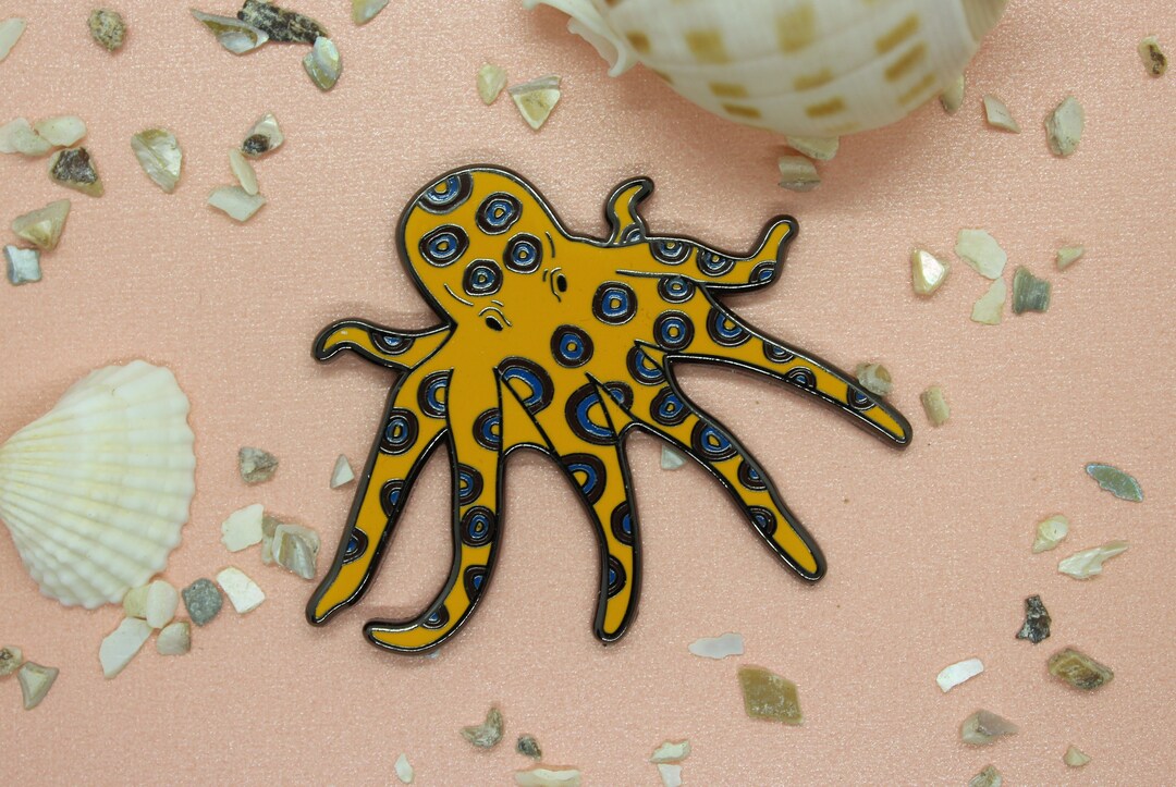 Blue Ringed Octopus Hard Enamel Pin - Etsy