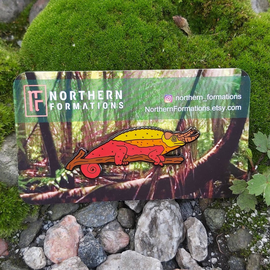 Fire Chameleon Hard Enamel Pin - Etsy