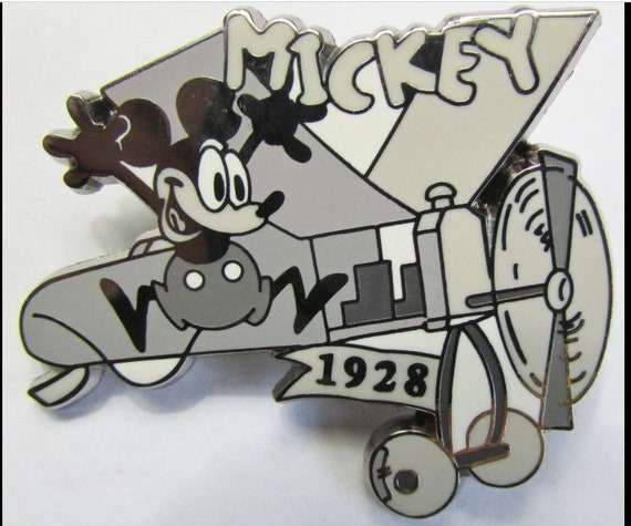 Vintage Mickey Mouse Airplane Pilot Authentic Disney Pin - Etsy