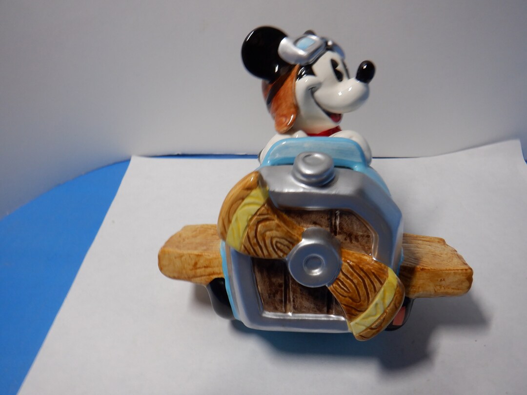 Disney Mickey Mouse Airplane Pilot Bank Original Box - Etsy
