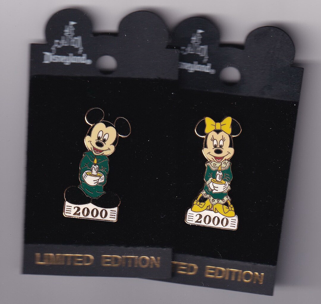 Vintage Mickey and Minnie Mouse 2000 Disney Candlelight 2 Pins on ...