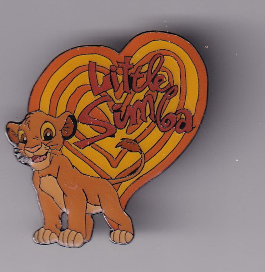 Vintage Lion King Simba Heart Pin Only Sold in UK Disney Stores - Etsy