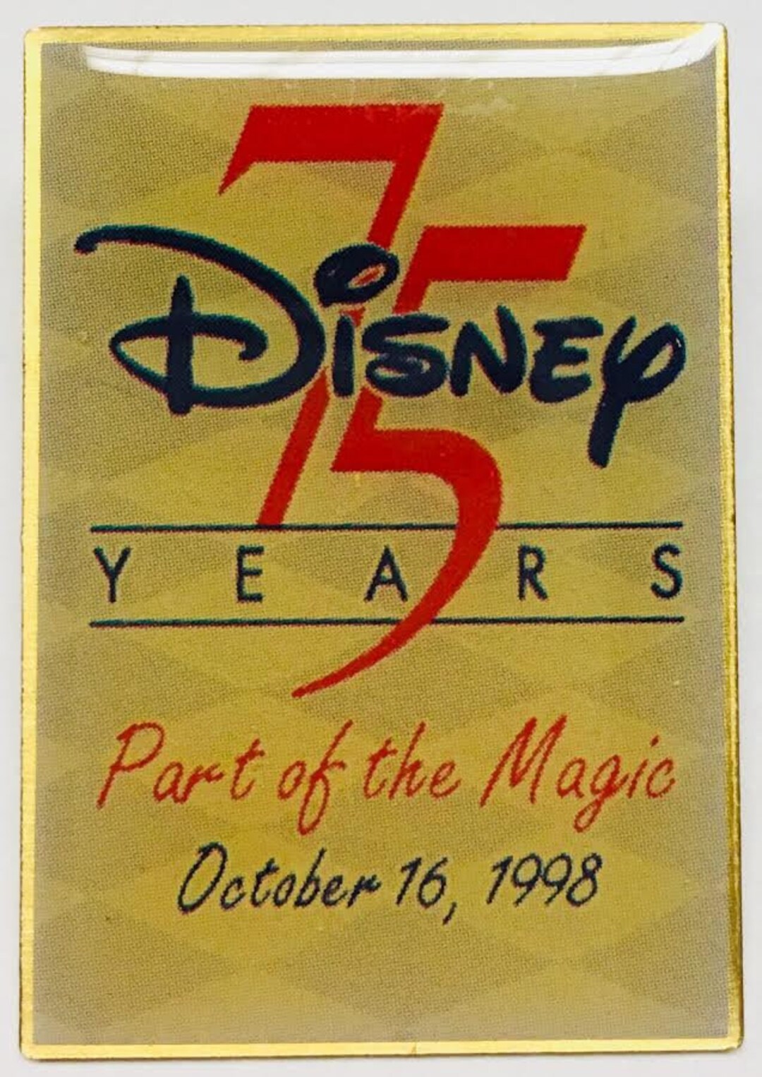 Small Disney 75 Years Pin - Etsy