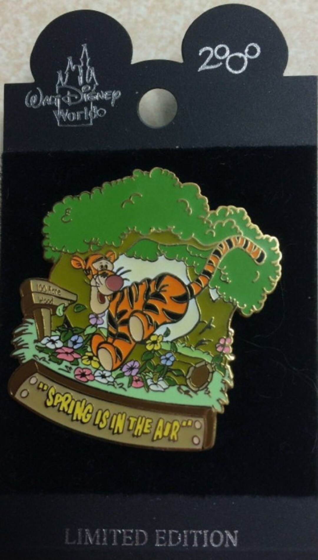 Tigger From Winnie the Pooh Spring is in the Disney Pin on Card - Etsy