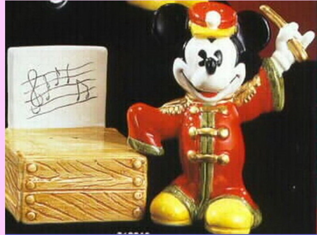 Vintage Disney Mickey Mouse Conductor - Salt & Pepper Rare Set - Etsy