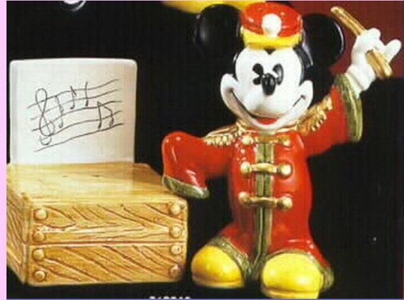 Vintage Disney Mickey Mouse Conductor Salt & Pepper Rare Set - Etsy