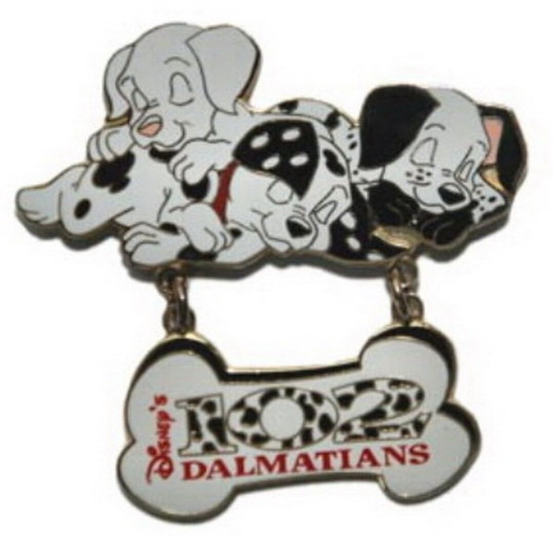 Vintage 102 Dalmatians Disney Dangle Pin With Puppies - Etsy