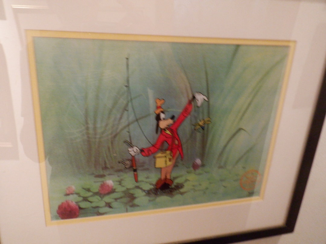 Goofy Fishing Made for Disney Serigraph Cell Certificate of ...