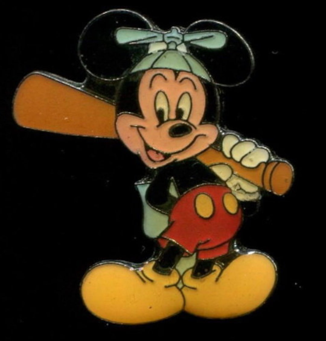 Vintage Mickey With a Baseball Bat & Spinner Hat Disney Pin - Etsy