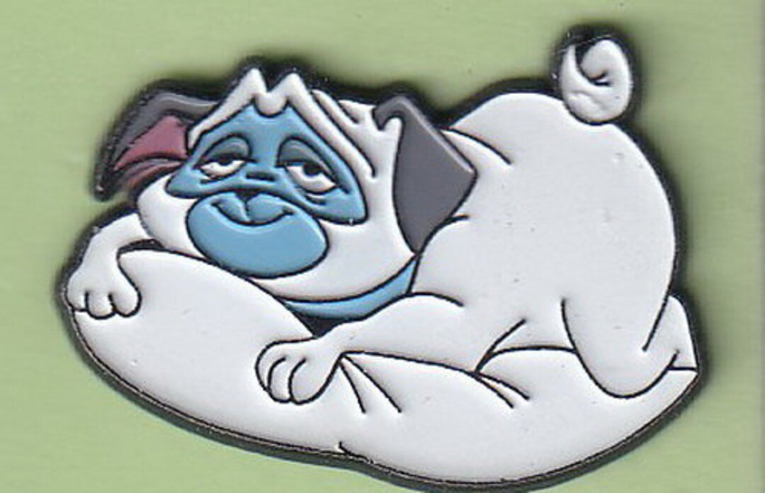 Vintage Percy the Pug Dog on a White Pillow From Pocahontas Disney Pin ...