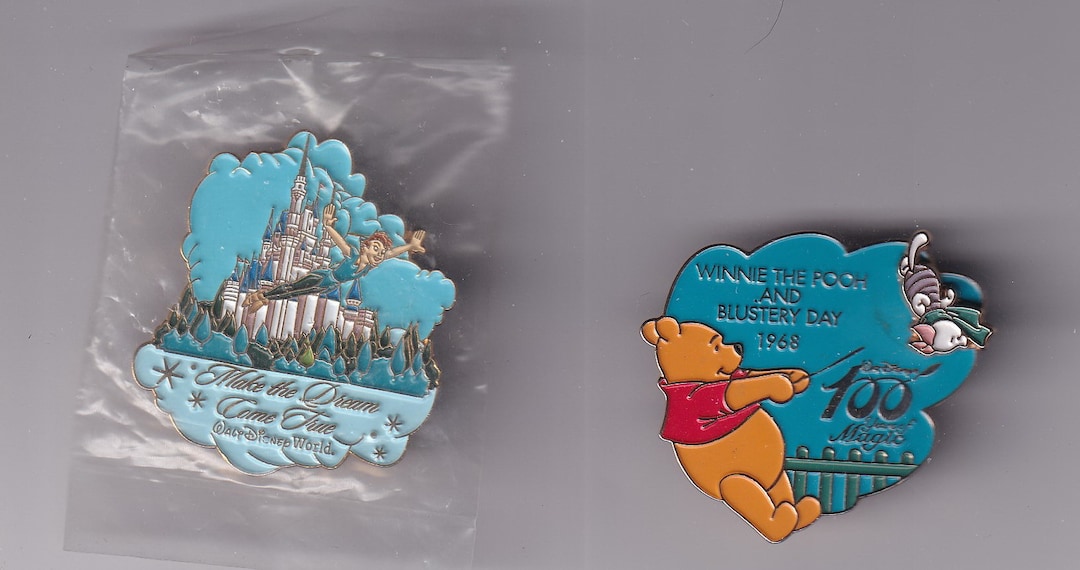 Vintage Winnie the Pooh and Peter Pan PIN - Etsy