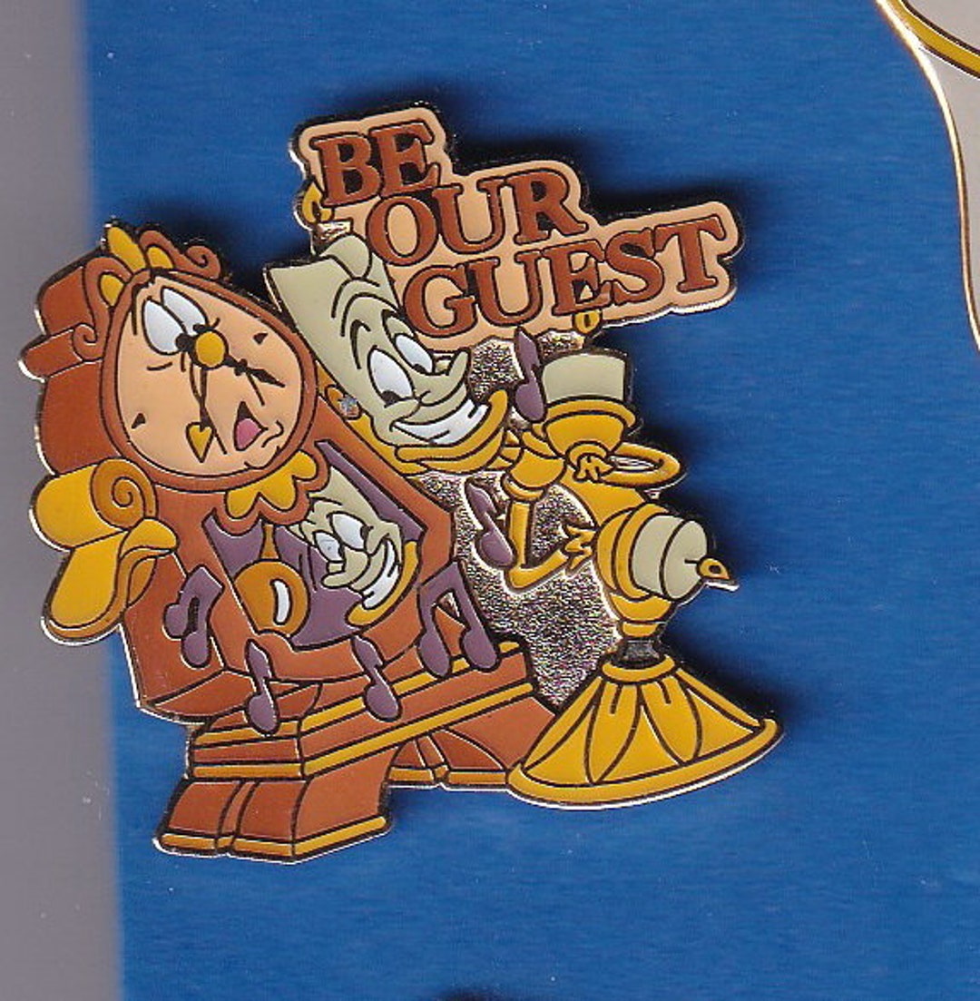Vintage Disney Pin Beauty and the Beast Be Our Guest Lumiere and ...