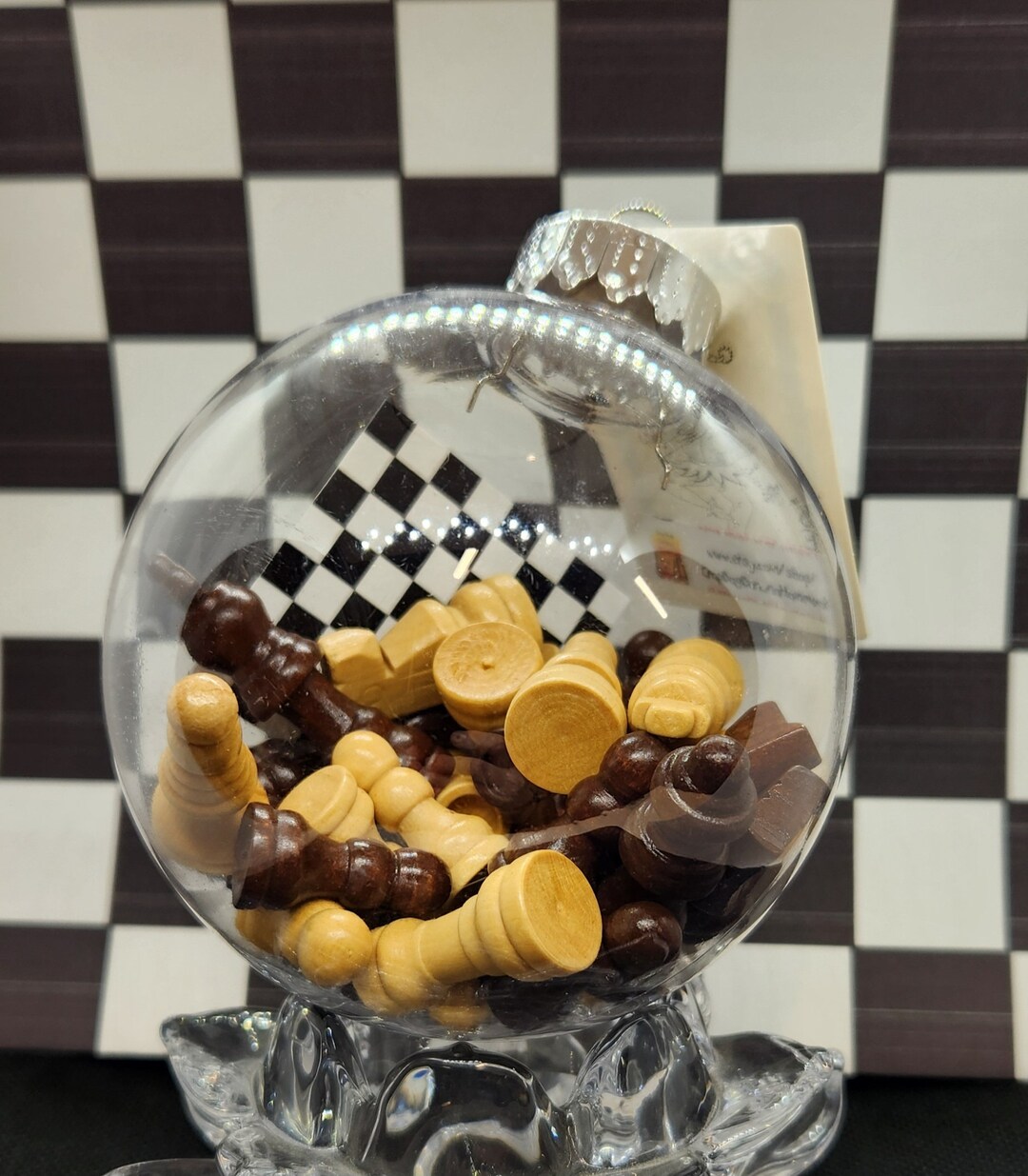 Upcycled Chess Piece 100mm Shatterproof Ball Ornament - Etsy