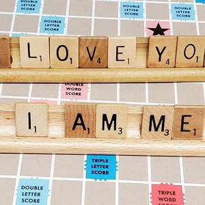 Upcycled Vintage Scrabble Tile Rack Word Display Piece DECOR Wedding ...