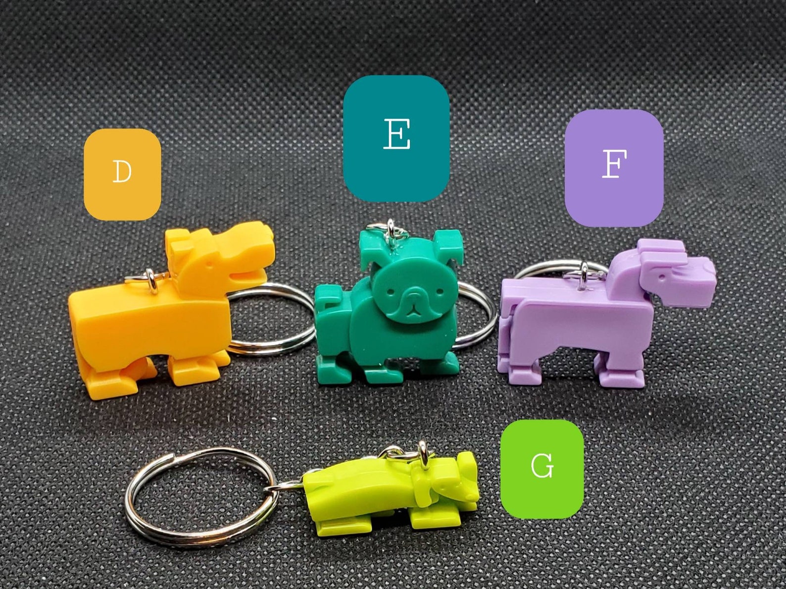 Upcycled Dog Pile Game Keychain Different Sizes Different | Etsy