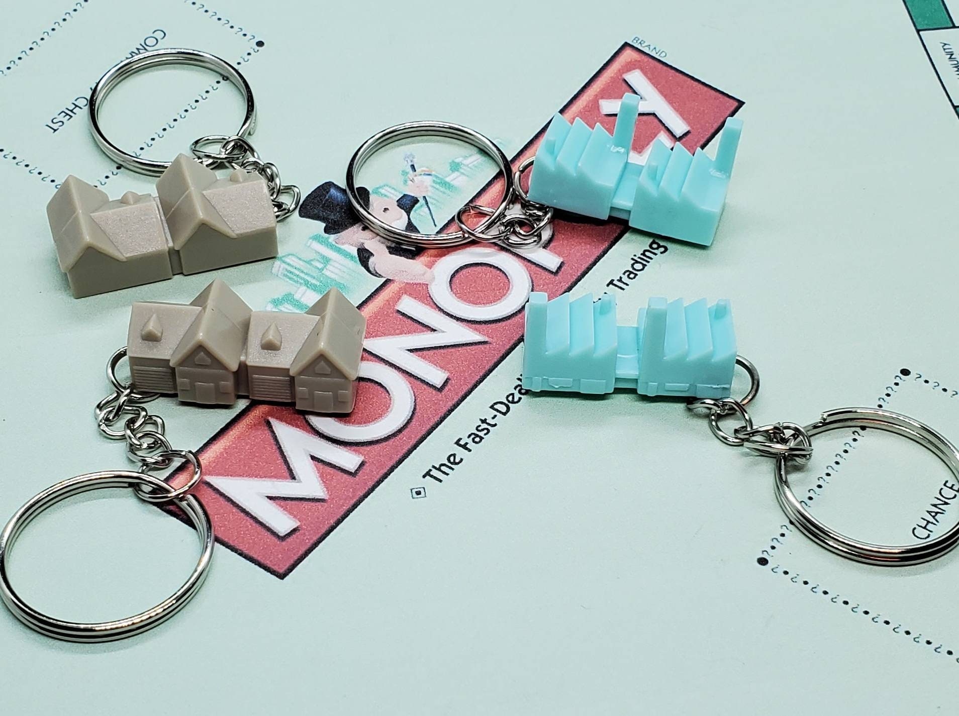 Upcycled Monopoly City Edition Plastic Building Keychain - Etsy UK