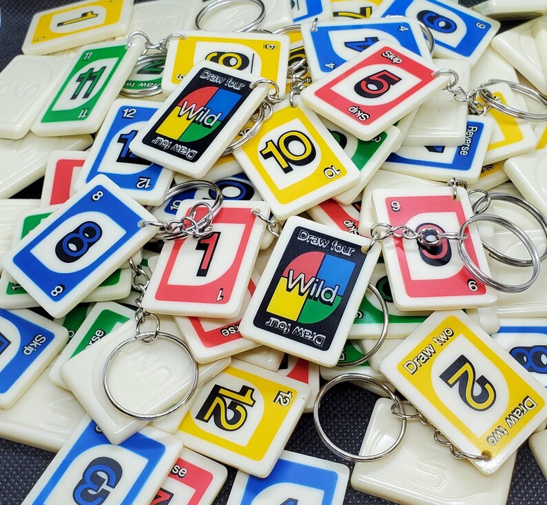 Upcycled UNO Rummy-up Tile Keychain - Etsy