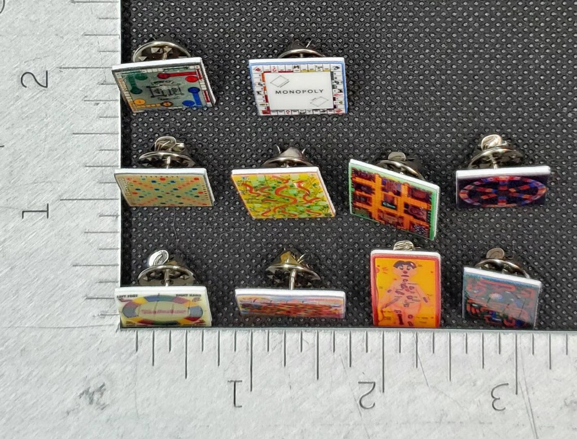 Miniature Vintage Gameboard Design Shrinky Dinks Pins - Etsy
