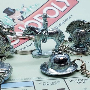 Upcycled Monopoly World Edition Metal Token Keychains - Etsy