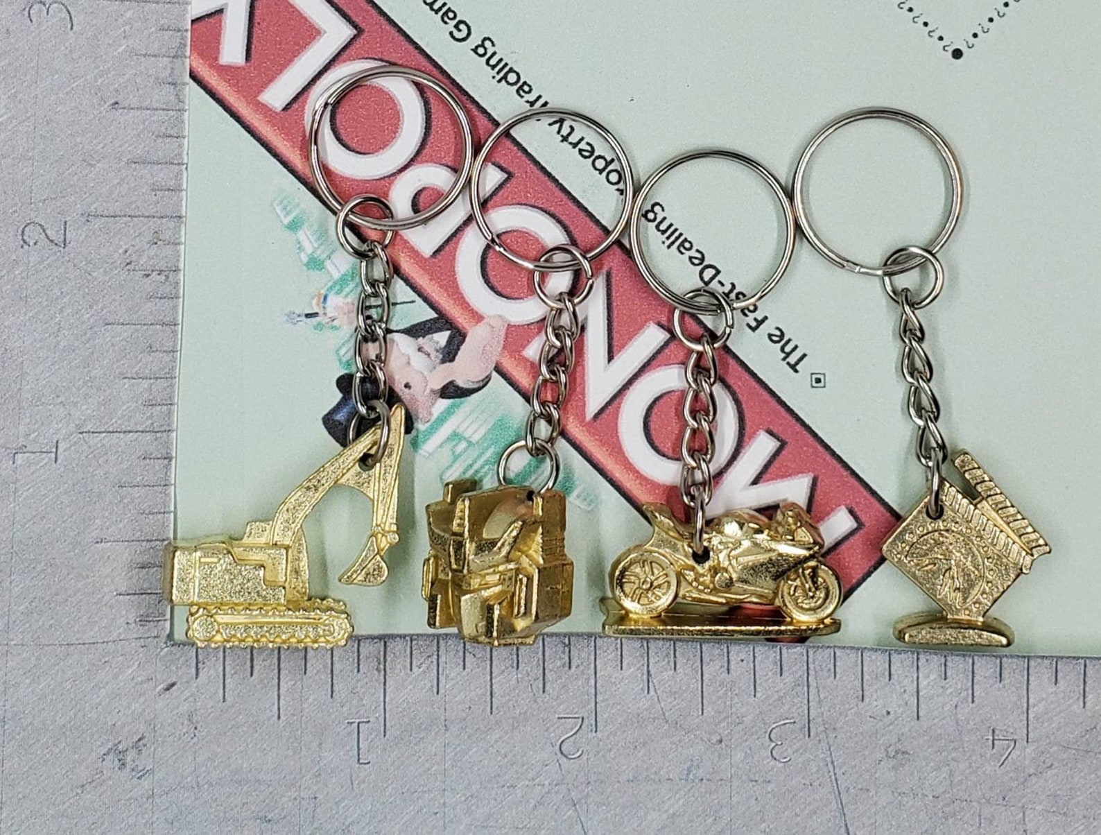 Monopoly Empire Edition Upcycled Metal Game Token Keychains Sports Car ...