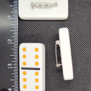 Upcycled Double Twelve Domino Pin - Etsy