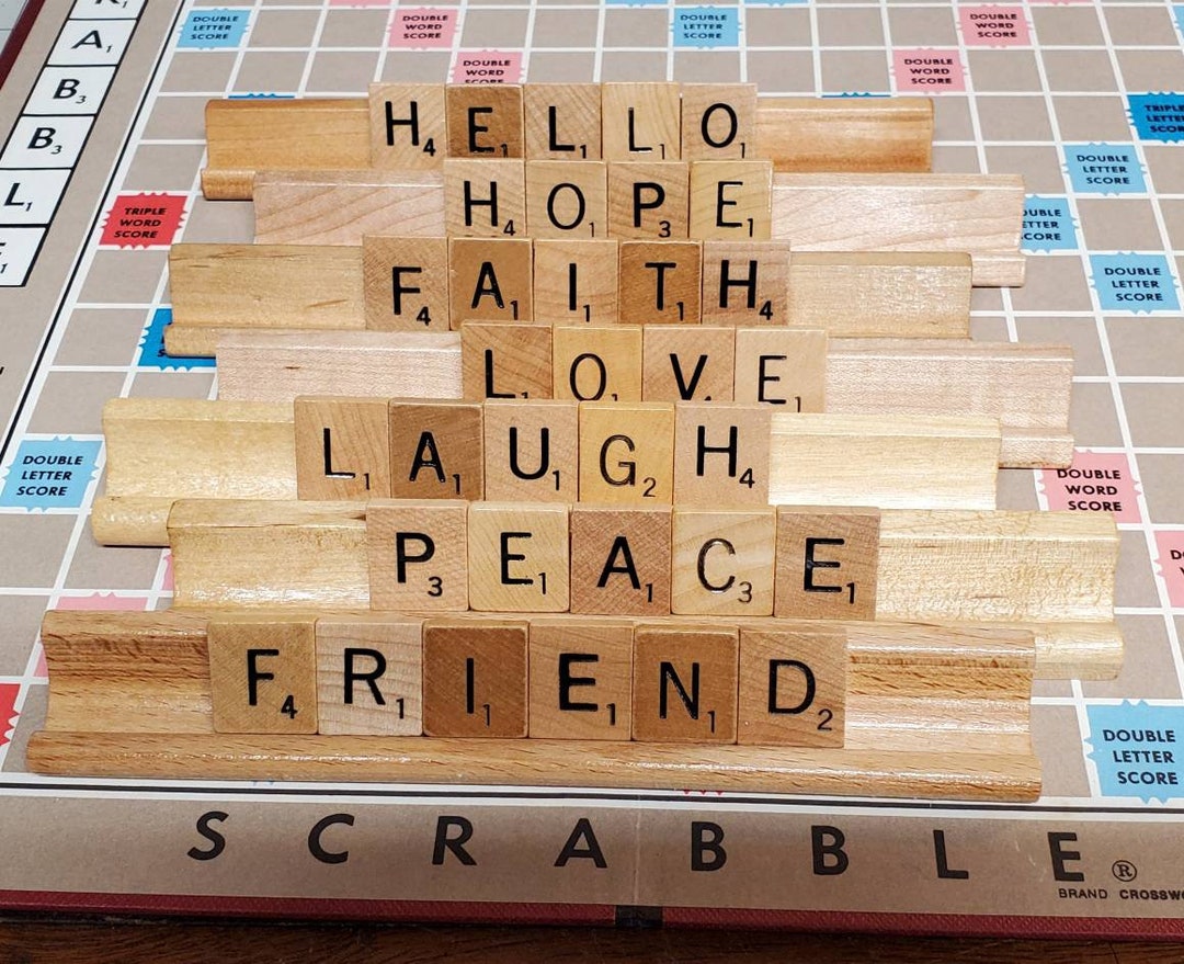 Upcycled Vintage Scrabble Tile Rack Word Display Piece DECOR - Etsy