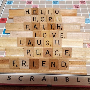 Upcycled Vintage Scrabble Tile Rack Word Display Piece DECOR - Etsy