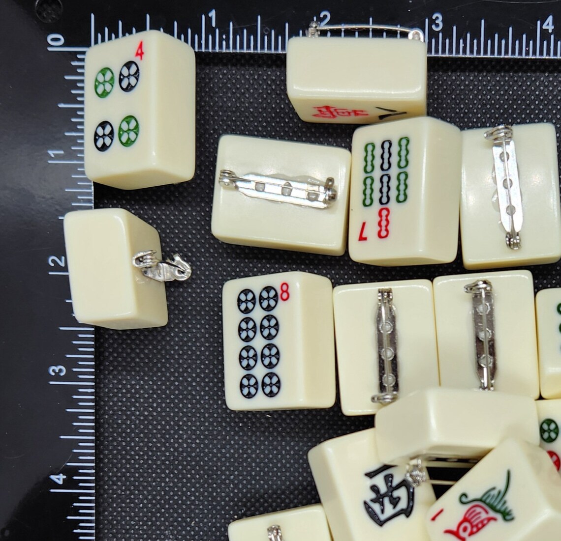 Mahjong Tile Pin Upcycled Mah Jong Game Piece Accessory - Etsy