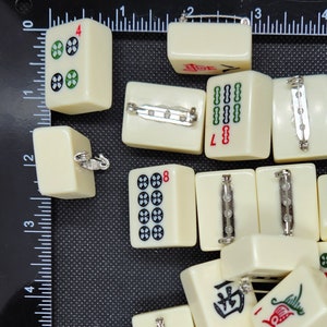 Mahjong Tile Pin Upcycled Mah Jong Game Piece Accessory - Etsy