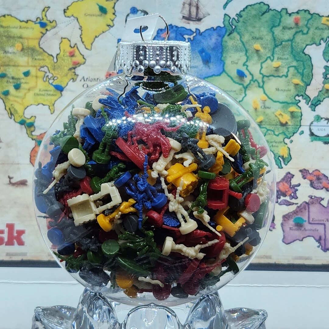 Upcycled Risk Game Piece Ornament 100mm Shatterproof Disc - Etsy